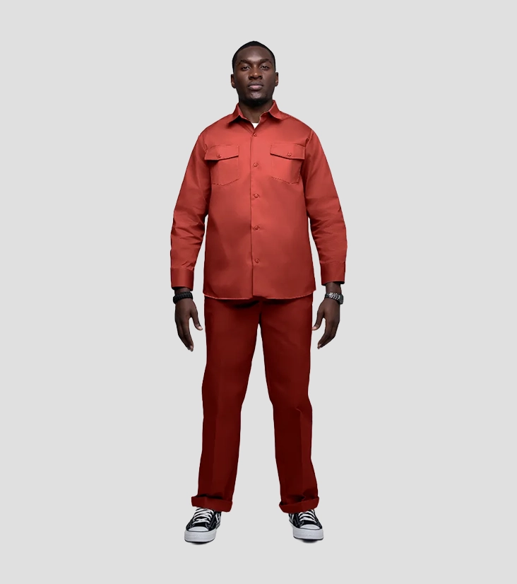 Dickies 847 Shirt Mango Rust | Fanas